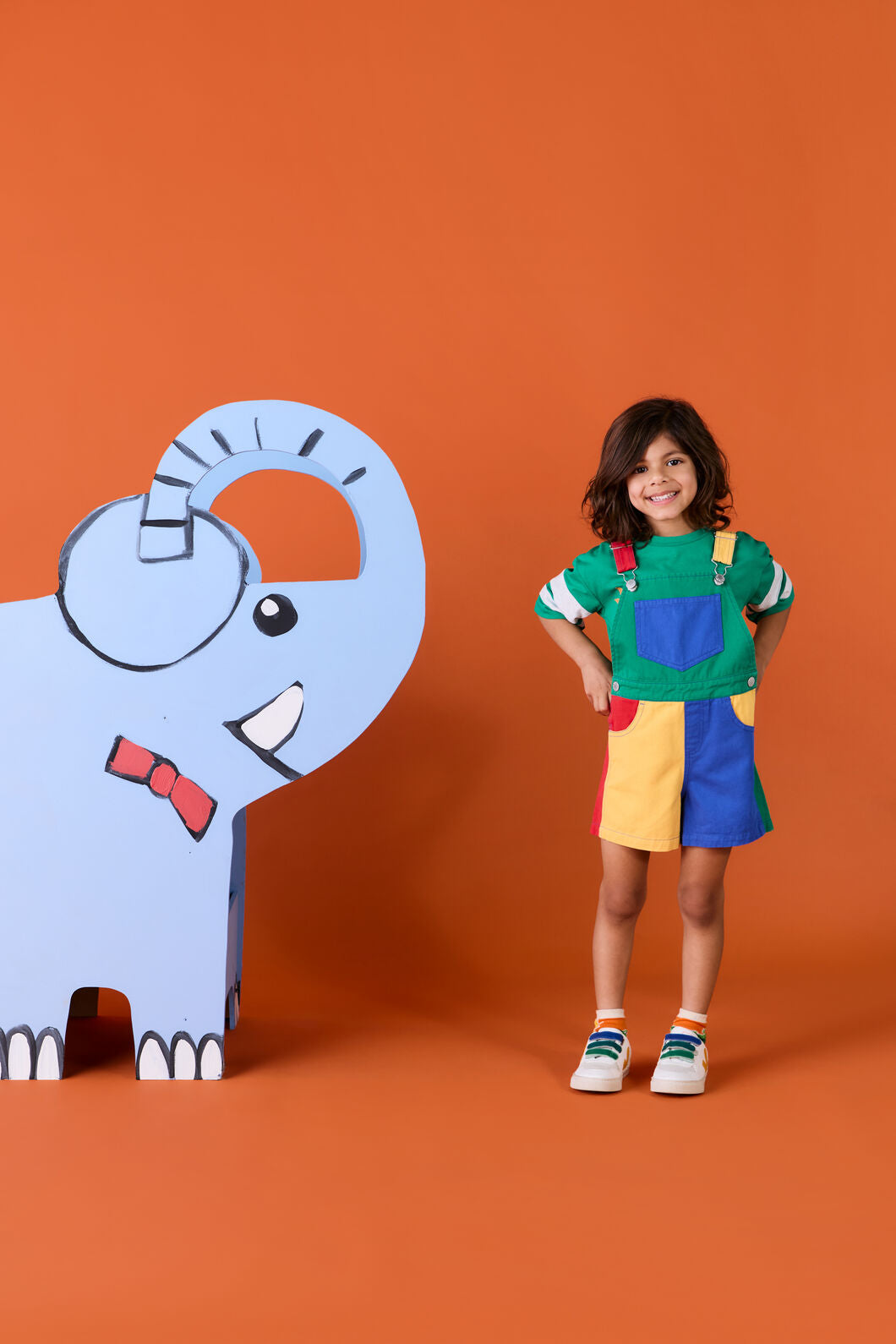 Colour Block Kids Overalls Red – Gorman